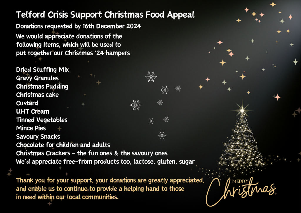 It’s beginning to feel a lot like Christmas… – Telford Crisis Support